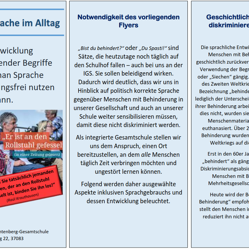 Inklusive Sprache im Alltag - Georg-Christoph-Lichtenberg-Gesamtschule ...